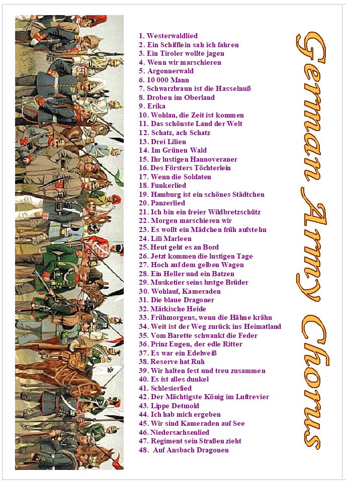 RAREFILMSANDMORE.COM. 2 CD SET: GERMAN ARMY CHORUS & ERIKA